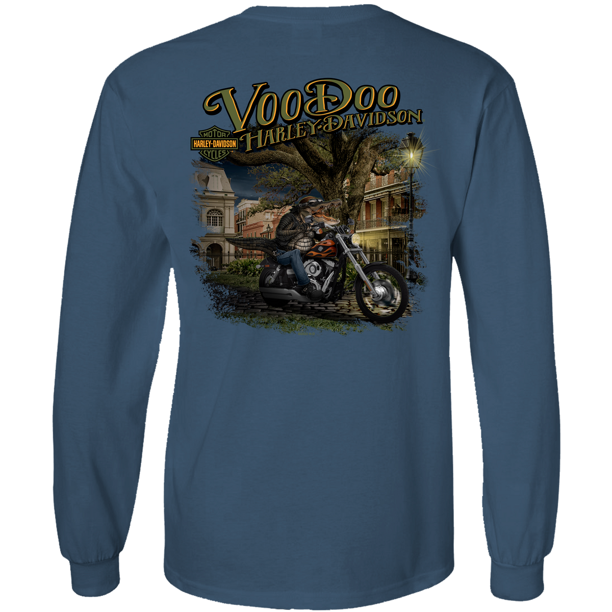Voodoo Harley-Davidson Evil Jester Men's Long Sleeve T-Shirt
